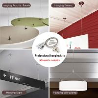 China Hot Sales Stainless Steel Wire Rope Hanging Kit Looping Cable Gripper Ceiling Light Hanging Kit Cable Clips Product Category for sale