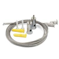 China OEM Ceiling Suspension Set Steel Wire Cable Adjustable Lights Suspension Kit Lighting Hanging System for sale