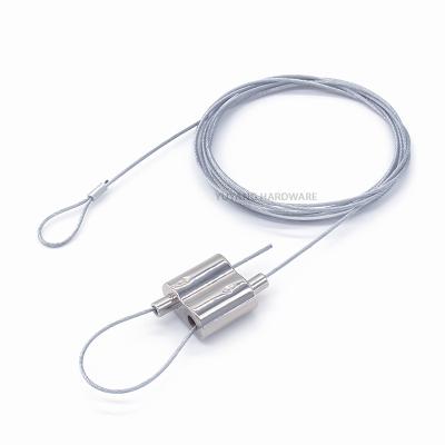 China Steel Loop Cable with Adjustable Two Way Gripper Suspension Cable Kit High Strength Wire Locking Cable Kit for sale