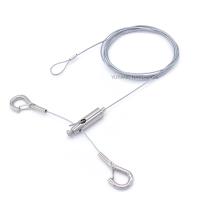 China Wall Picture Wire Rope Suspension Kit with Adjustable Hooks for Heavy Duty Frame Picture Photo Mirror Hanging for sale