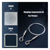China Wall Picture Wire Rope Suspension Kit with Adjustable Hooks for Heavy Duty Frame Picture Photo Mirror Hanging for sale