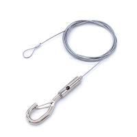 China Heavy Duty Adjustable Hanging Wire Kit with Steel Hook Wire Rope Clip Wall Mount Suspension Cable for Pictures for Mirrors for sale