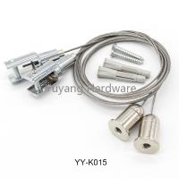China Panel Sign Gripper Suspension Kit  Ceiling Wire Rope Suspension Kit for Hanging Picture for sale