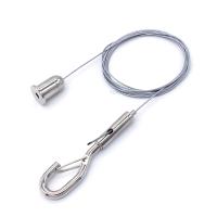 China Hot sales Hanging Kit with Kook Stainless steel Wire Rope brass Gripper Hanging Cable Kit for sale