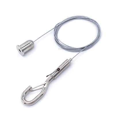 China Hot sales Hanging Kit with Kook Stainless steel Wire Rope brass Gripper Hanging Cable Kit for sale