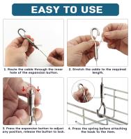 China Hot sales Hanging Kit with Kook Stainless steel Wire Rope brass Gripper Hanging Cable Kit for sale