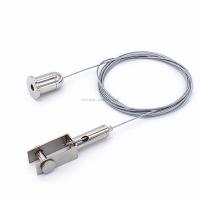 China OEM Universal Panel Cable Suspension Kit Sign, Acrylic Panel Picture Ceiling Hanging Wire Kit for sale