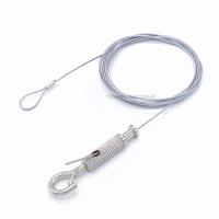 China Cable suspension kit with hook Stainless steel wire rope brass gripper hanging cable kit for sale
