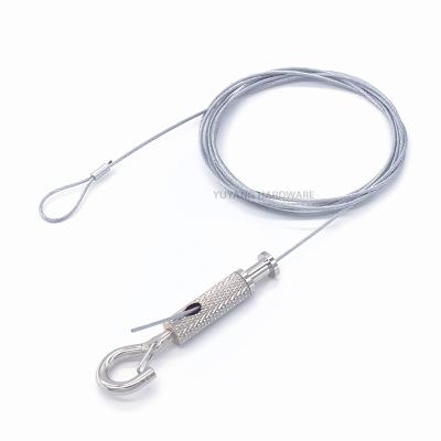 China Cable suspension kit with hook Stainless steel wire rope brass gripper hanging cable kit for sale