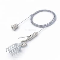 China Cable suspension kit with hook Stainless steel wire rope brass gripper hanging cable kit for sale