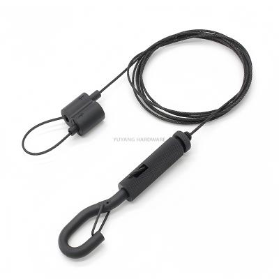 China Factory Custom Looping Gripper with Wire Rope Suspension Kit Black Hanging Cable Kit with Hook for sale