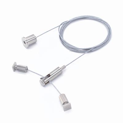 China Hot Sale Cross Cable Hanging Kit Y Shape Ceiling Mont with Hanging Wire Rope Cable Suspension Kit for Track Lights Suspension for sale