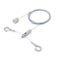 China Adjustable Cross Cable Suspension Kit with Hook for LED Light Picture Potted Mirror Y Hanging Wire Kit for sale