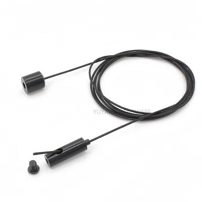 China Hot Sale Black Coated Hanging Wire Ceiling Mount Cable Suspension Kit LED Lights Track Lights Hanging Cable Kit for sale