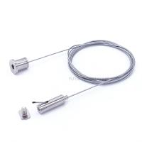 China Hot Sale Black Coated Hanging Wire Ceiling Mount Cable Suspension Kit LED Lights Track Lights Hanging Cable Kit for sale