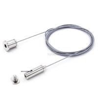 China Adjustable Rail Hanging System Custom Durable Nickel Wire Rope  Suspension Kit for Lighting for sale
