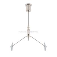 China Y Type Cable Hanging Kit for LED Panel Light Galvanized/Stainless Steel Lighting Accessories with Metal Hooks for sale