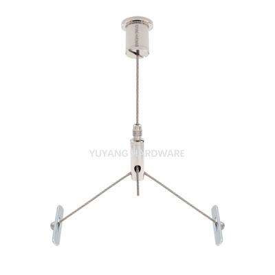 China Y Type Cable Hanging Kit for LED Panel Light Galvanized/Stainless Steel Lighting Accessories with Metal Hooks for sale