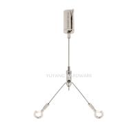 China Y Type Cable Hanging Kit for LED Panel Light Galvanized/Stainless Steel Lighting Accessories with Metal Hooks for sale