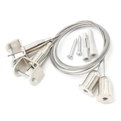 China High Quality Metal Picture Hanging Kit Ceiling Display Kit Wire Rope Clip Hanging System for sale