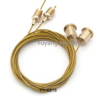 China Brass Ceiling-mounted Steel Cable Suspension Kit  Wire Rope Hanging Kit for Lighting for sale