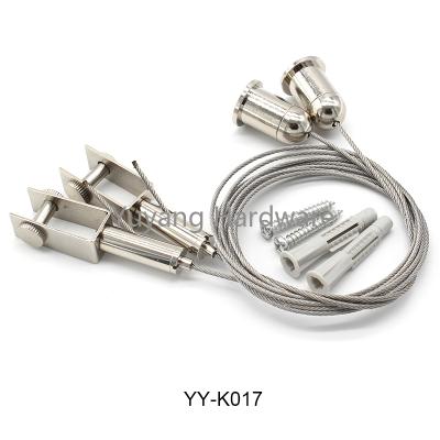 China Stainless Steel Cable Gripper Wire Rope Clip for Picture Frame Hanger Oil Painting Mirror Hooks & Photo Wall Hanging for sale