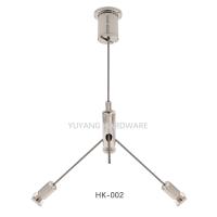 China Factory Price High Quality Adjustable Ceiling Suspension Kits LED Panel Light Y-Shape Steel Wire Rope Hanging Kits for sale