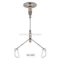 China Factory Price High Quality Adjustable Ceiling Suspension Kits LED Panel Light Y-Shape Steel Wire Rope Hanging Kits for sale