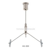 China Factory Price High Quality Adjustable Ceiling Suspension Kits LED Panel Light Y-Shape Steel Wire Rope Hanging Kits for sale
