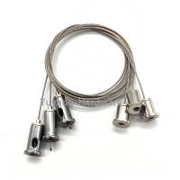 China Adjustable Lamp Wire Rope Led Ceiling Lamp Stainless Steel Wires and Screws Wire Mounting Kit Hanging Lights Panel Hanging for sale