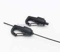 China High End Customized Brass Black Coated Ceiling Hanging Wire Fixing Hook Cable Suspension Kit for Hanging System Easy for sale