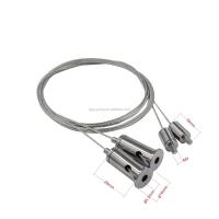China Adjustable Brass Cable Rope Gripper Efficient Stainless Steel Track Light Suspension Kit Cable Clips for Wire Hanging System for sale