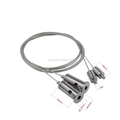 China Adjustable Brass Cable Rope Gripper Efficient Stainless Steel Track Light Suspension Kit Cable Clips for Wire Hanging System for sale
