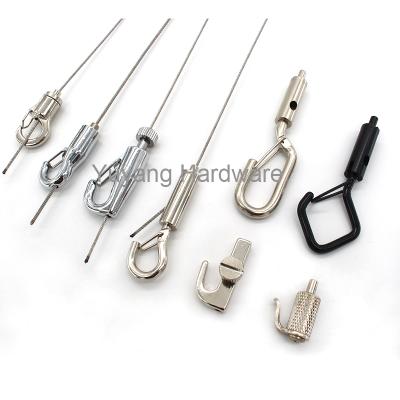 China Stainless Steel Track Light Hanging System Suspension Mounting Snap Hook Cable Hanging Kit for sale