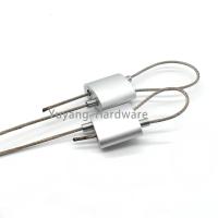 China Brass Wire Rope Clip Chrome Plated Cable Gripper Easy Install Wire Holder Lights Hanging Kit for sale