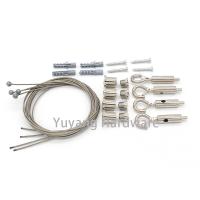 China Copper Ceiling Hanging Fittings Steel/Stainless Steel Wire Cable Suspension Kit with Standoff Screw Clamp Mounting Bracket for sale