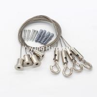 China Copper Ceiling Hanging Fittings Steel/Stainless Steel Wire Cable Suspension Kit with Standoff Screw Clamp Mounting Bracket for sale