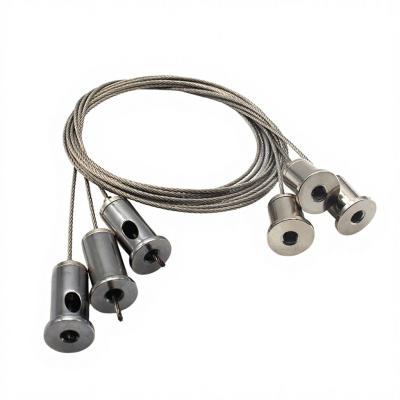 China Ceiling Wire Safety Aircraft Cable Suspension Hanging Kits for Strip Light for sale