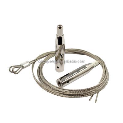 China OEM Custom Luminaire Lighting Kit Acoustic Suspension with Brass Wire Cable Mounting and Hanging Stainless Steel for sale