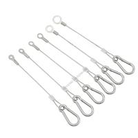 China Stainless Steel Cable Loop with Carabiner Wire Rope Assembly Eyelet Terminal Wire Rope Slings for sale