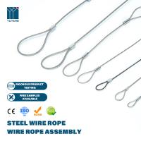 China Galvanized Steel Wire Rope with Loop End Cable Steel Wire Rope Assembly PVC Coated Wire Rope with Loops for sale
