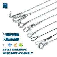 China Wire Rope Assembly With Metal Eyelet Terminals Steel Cable with Hook Loop Splice Custom Steel Wire Rope Fittings for sale