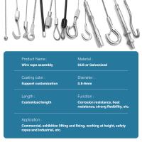 China PVC Coated Galvanized Steel Wire Cable with Swaged End and Ring Eye Wire Rope Eye Terminals Wire Rope Assembly for sale