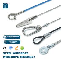 China Wholesale Plastic Coated Steel Wire Rope Safety Steel Wire Cable with Multi Terminals Wire Rope Assembly for sale