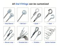 China Wholesale Plastic Coated Steel Wire Rope Safety Steel Wire Cable with Multi Terminals Wire Rope Assembly for sale
