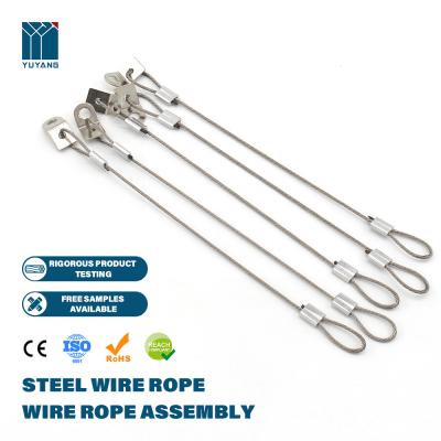 China Factory 1.5mm Anti Twist Steel Wire Rope 7x7 Resisting Protective Wire Rope Assembly with Loop for sale
