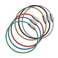 China Custom Stainless Steel Keychain Wire Rope Wire Rope Key Rings  Loop Wire Keychain for sale