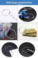 China Custom Stainless Steel Keychain Wire Rope Wire Rope Key Rings  Loop Wire Keychain for sale