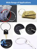 China Stainless Steel Cable Key Ring Loop Holder with Custom Coating Welding & Cutting Services AiSi Standard Security Cable for sale