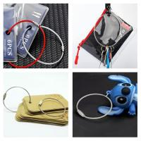 China Stainless Steel Cable Key Ring Colorful-Coated Cable Loop with Screw Lock Welded and Cut Rope Wire Key Chains AISI Standard for sale